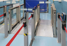 ST-01 Speed gate with a built-in card capture reader | PERCo