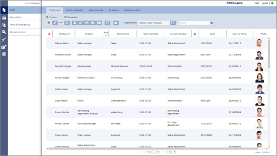 PERCo-WB "Basic package software" | PERCo